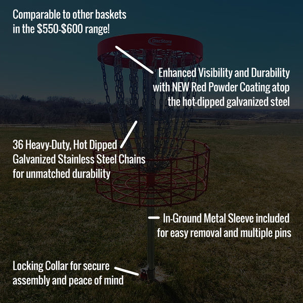 GrowTheSport Champion Permanent Disc Golf Basket – DiscGolfBaskets.com